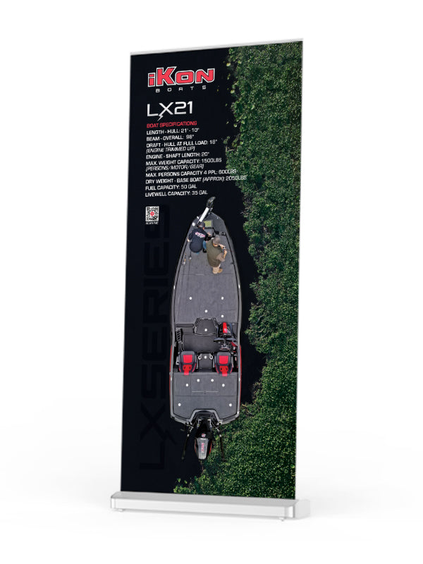 ROLLUP VERTICAL BANNER - LX21 SPECS - BLACK – FLIKR FISHING